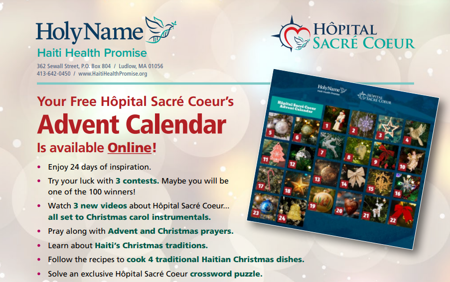 Our first Hôpital Sacré Coeur Advent Calendar is Online! - The CRUDEM ...